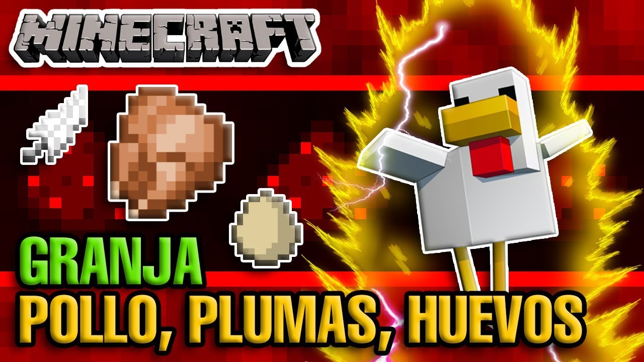 Granja de Gallinas, Pollo cocinado, plumas y huevos // Minecraft 1.14.3 ...
