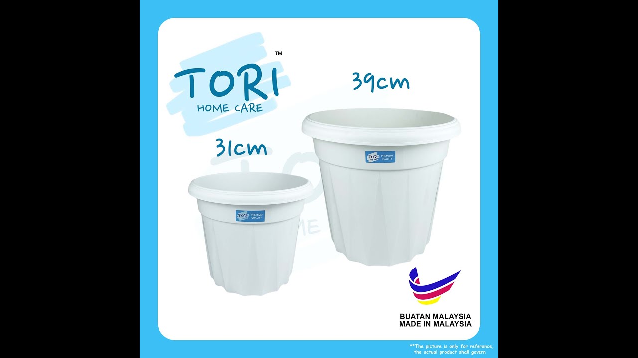 TORI HOME 39cm 31cm Big Flower Pot | Large Flower Pot | Pasu Bunga ...