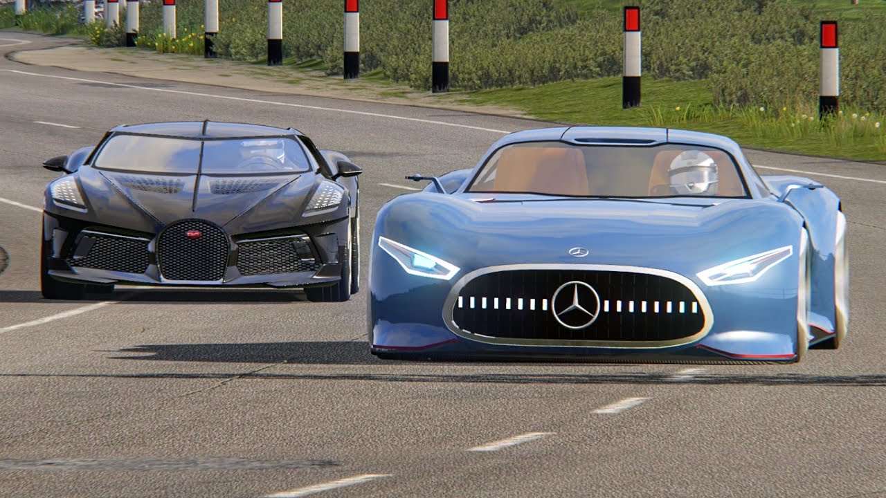 Mercedes Benz Vision GT Vs Bugatti La Voiture Noire 😱 | Very Hard ...