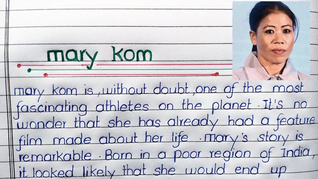 biography of Mary Kom in english || essay/paragraph on Mary Kom for ...