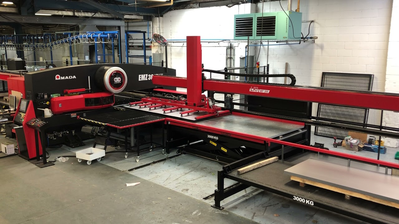 Amada EMZ 3610 Electric Punch Machine with LKI MP300 - YouTube
