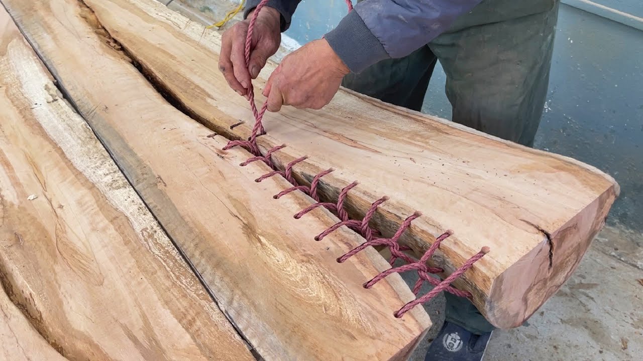 The Secret To Reviving Deformed Logs Into Unique Wooden Works // The ...