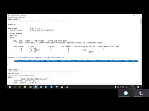 Analysis-Change Request |Real Mainframe Training| BATCH - MAY 30 6.30am|Anil Polsani |+91-9908502542
