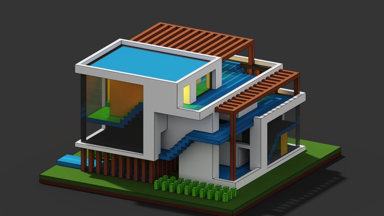 Generating random modern houses with rewrite rules (MarkovJunior) - YouTube
