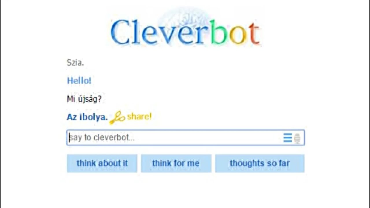 Kipróbáltam - Cleverbot - YouTube