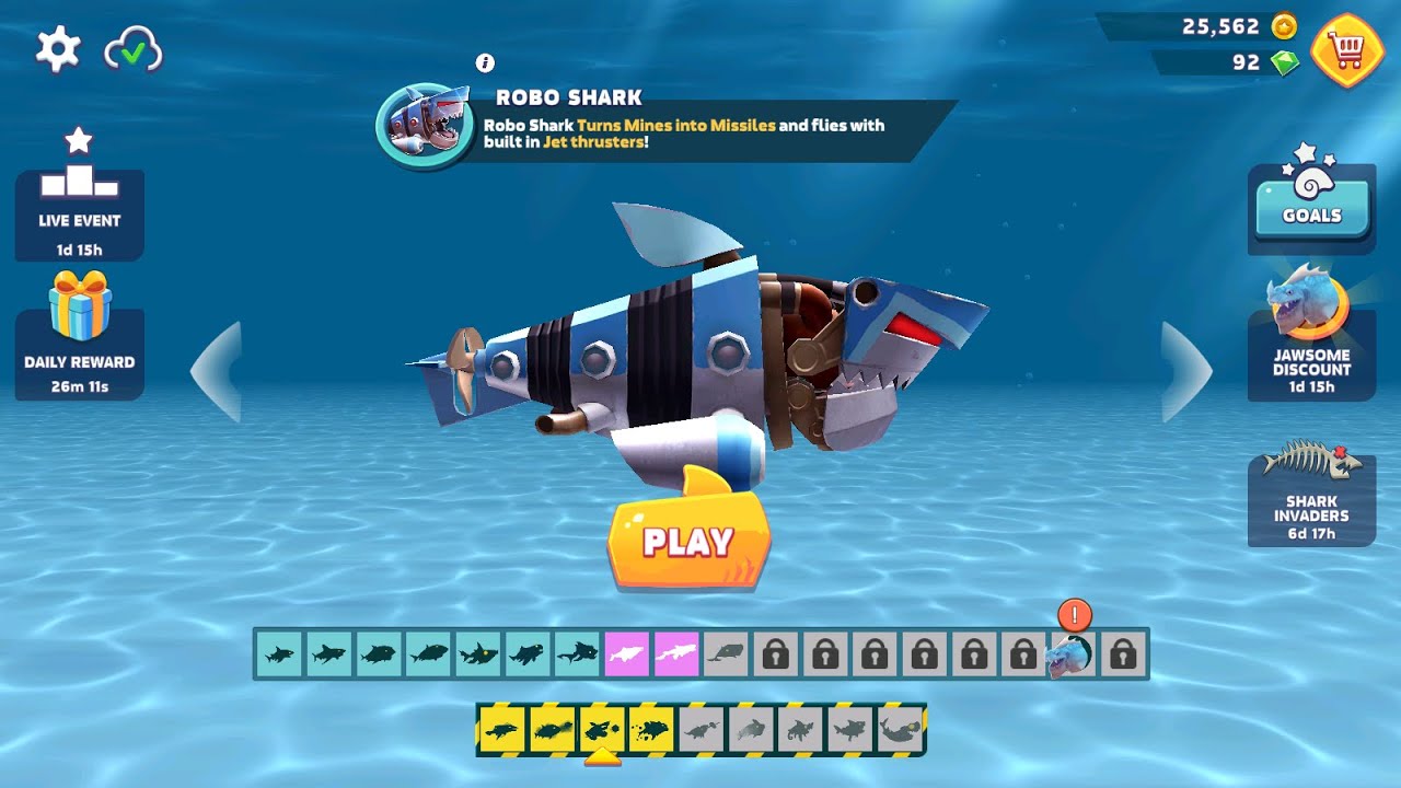 Hungry Shark Evolution | Robo Shark - Special Sharks - Game Play - YouTube