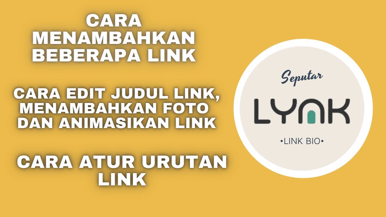 Cara menambahkan banyak link di lynk.id untuk instabio dan tiktok bio ...