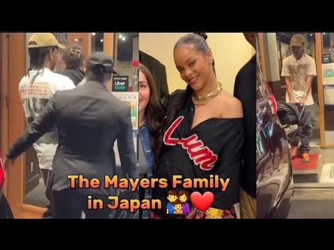 Rihanna and Asap Rocky with their baby RZA at Ippudo Roppongi ...