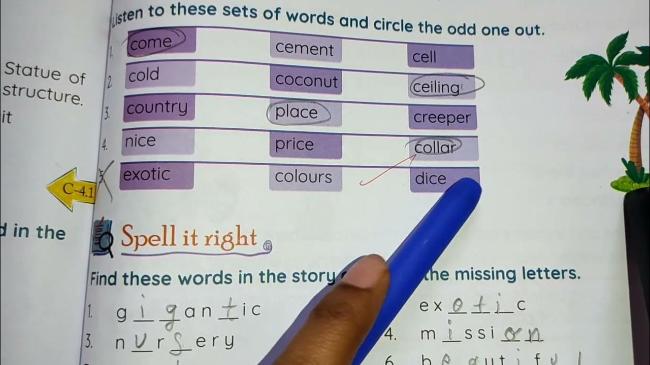 Class-3 | The English Channel | Lesson-8 Postcard of Unity | Part-3 | Book work - YouTube