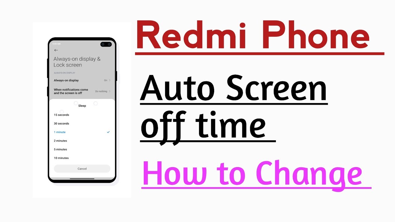 Redmi Phone Auto Screen off time How to Change - YouTube