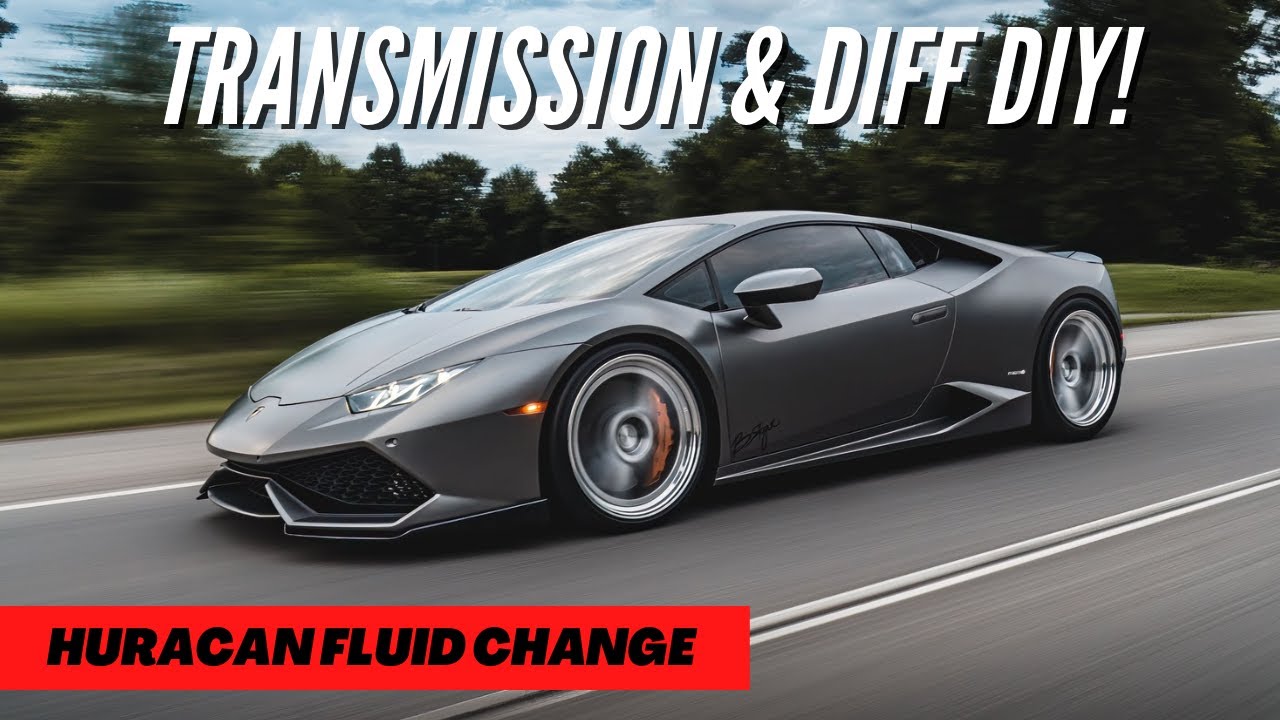 Huracan Trans and Diff Fluid Change ***DIY*** - YouTube
