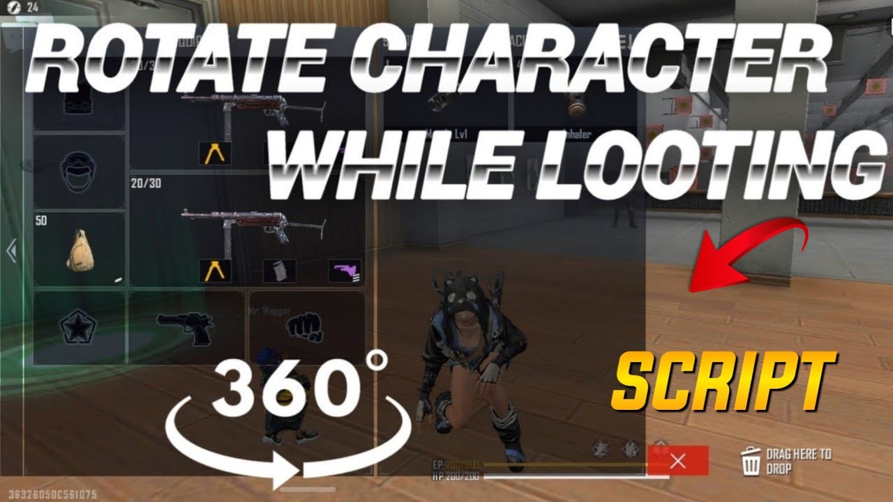 ROTATE CHARACTER WHILE LOOTING SCRIPT GARENA FREE FIRE. ROTATE ...