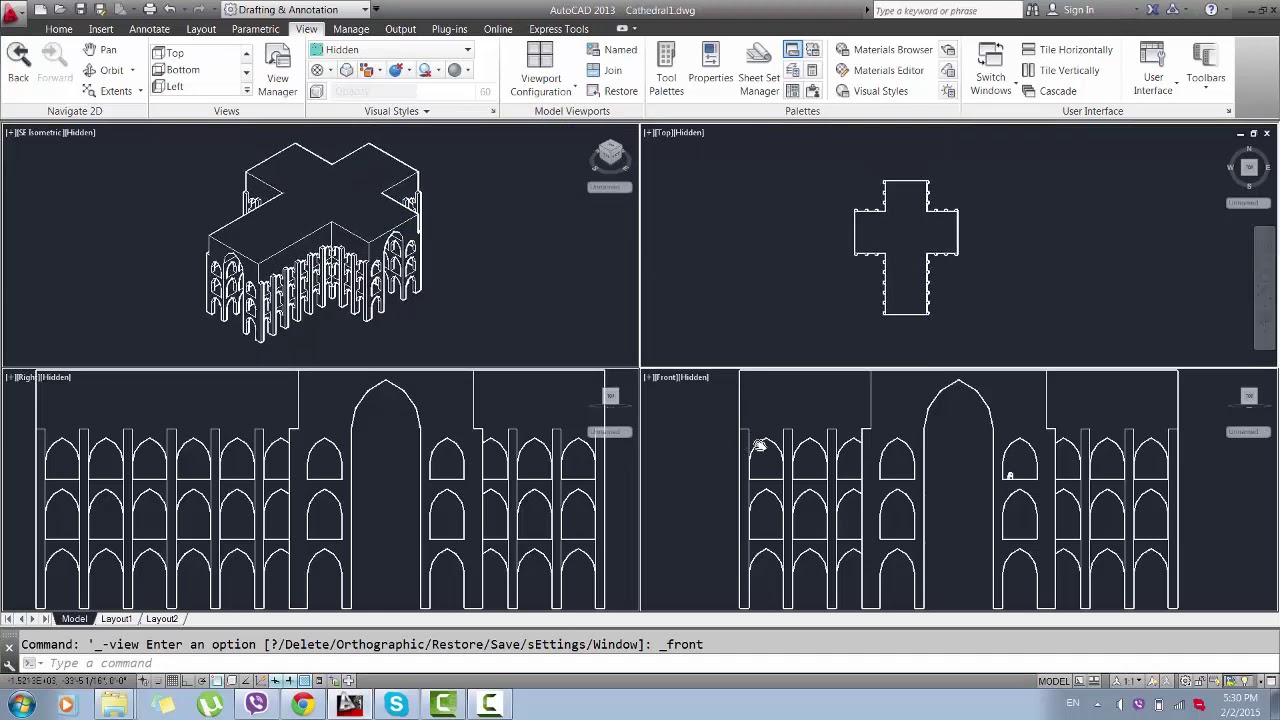 AutoCAD: Διάλεξη 49 Τρισδιάστατη Σχεδίαση 3d viewport - YouTube