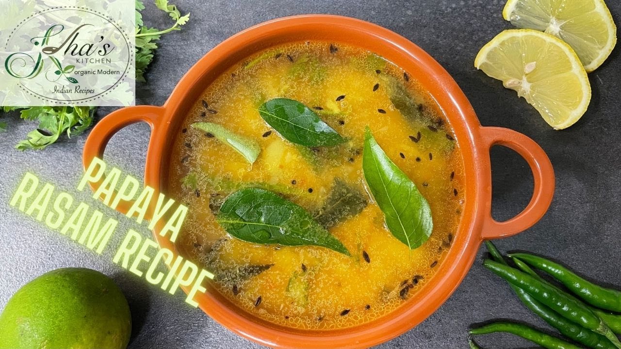 Raw papaya Soup /Rasam using toor dal with Indian spices/packed with ...