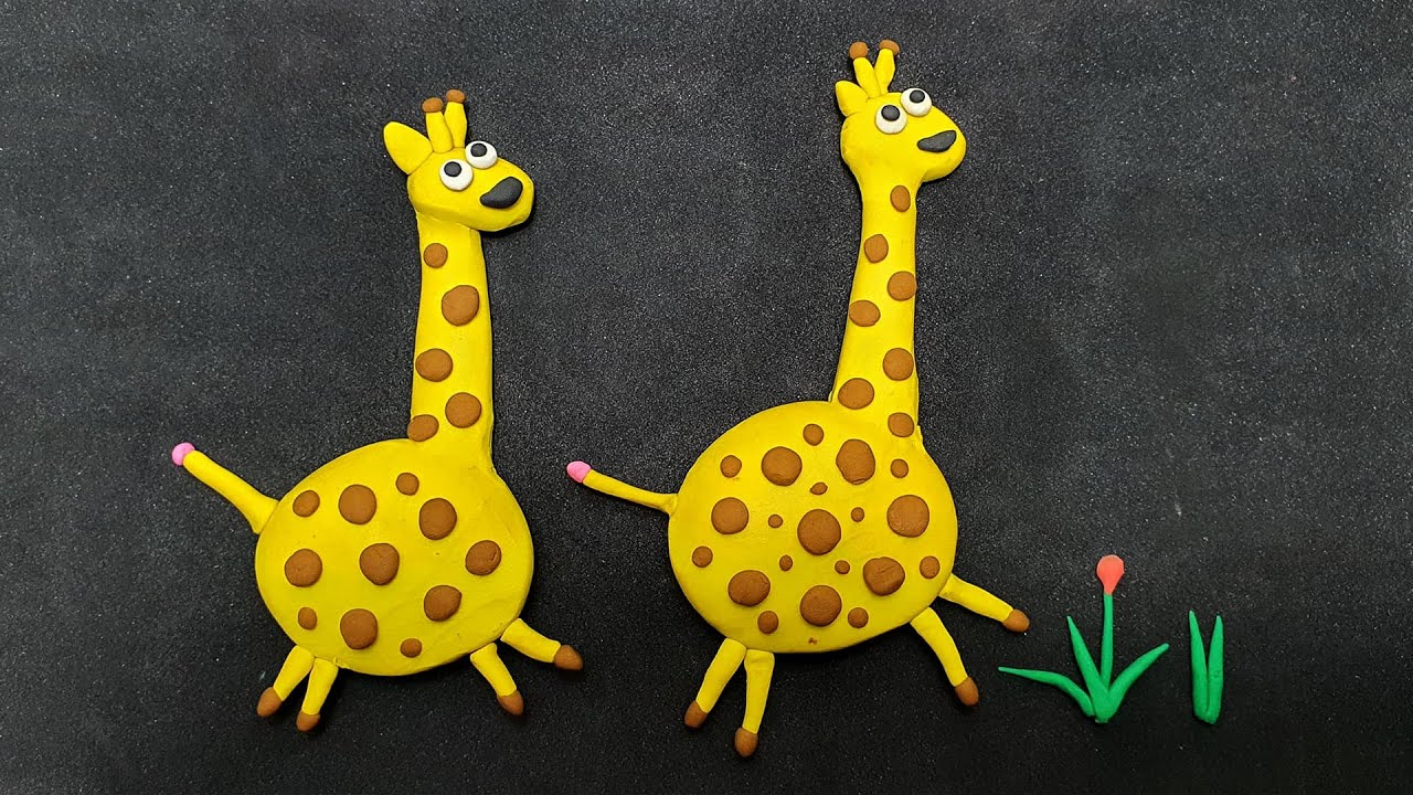 Baby Giraffes Yellow How To Make Giraffes Clay Modelling For Kids ...