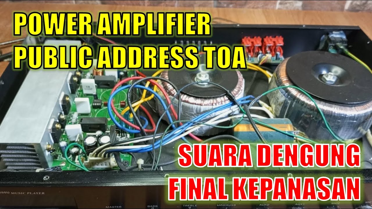 POWER AMPLIFIER TOA LENGKAP USB BLUETOOTH SUARA DENGUNG - YouTube