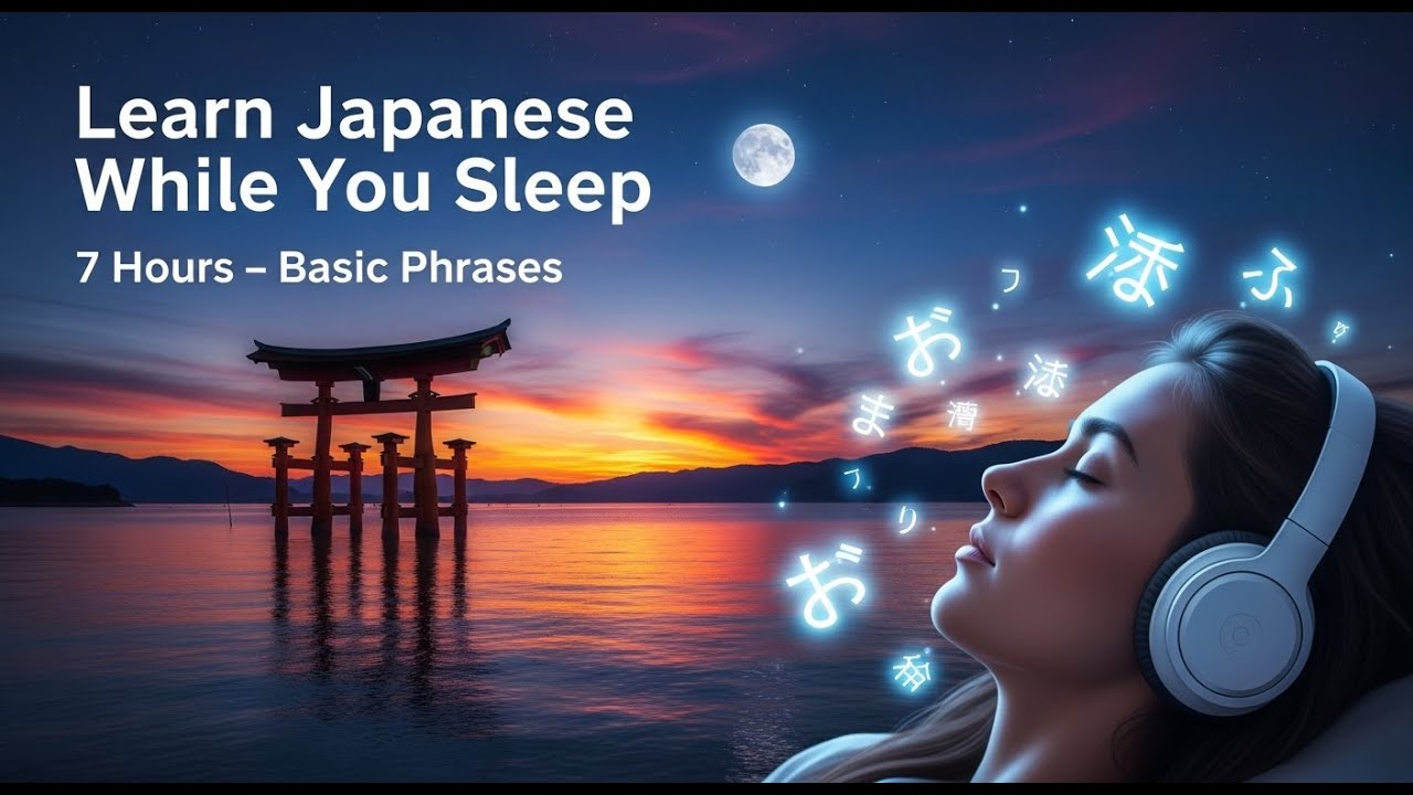 Learn Japanese While Sleeping – 7 Hours | All Basic Phrases - YouTube