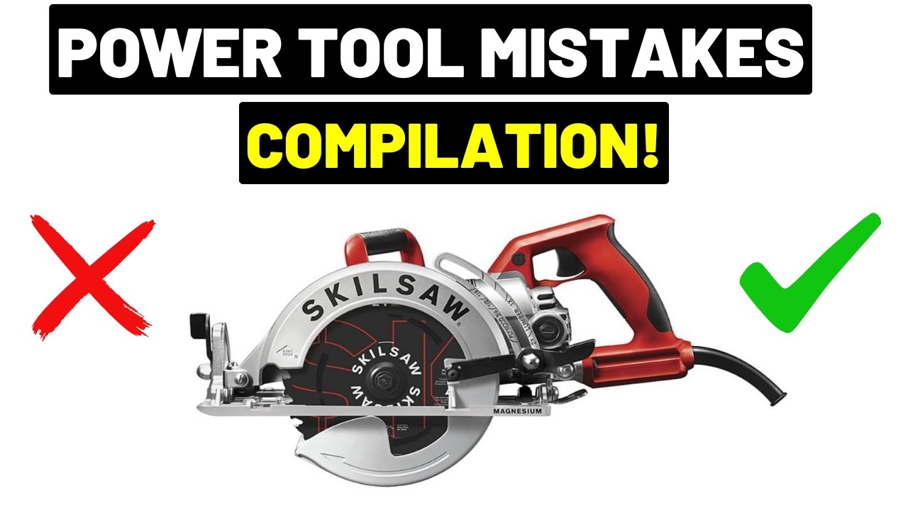 1-HOUR POWER TOOL MISTAKES Compilation! (Circular Saw, Table Saw, Drill ...