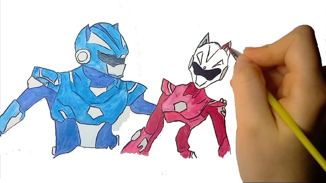 How to draw cartoon characters - Miniforce X - YouTube