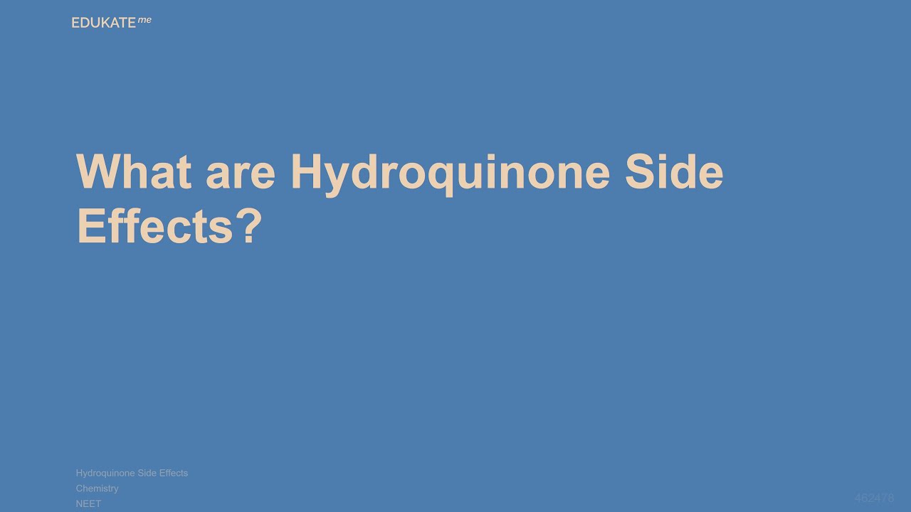 What are Hydroquinone Side Effects? - YouTube