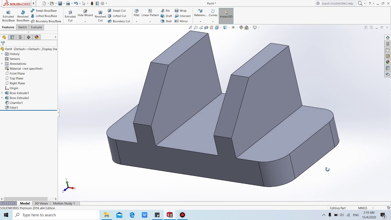 #068 I Solidwork: 3D Part Modeling, Drawing & Dimensioning Basic I ...
