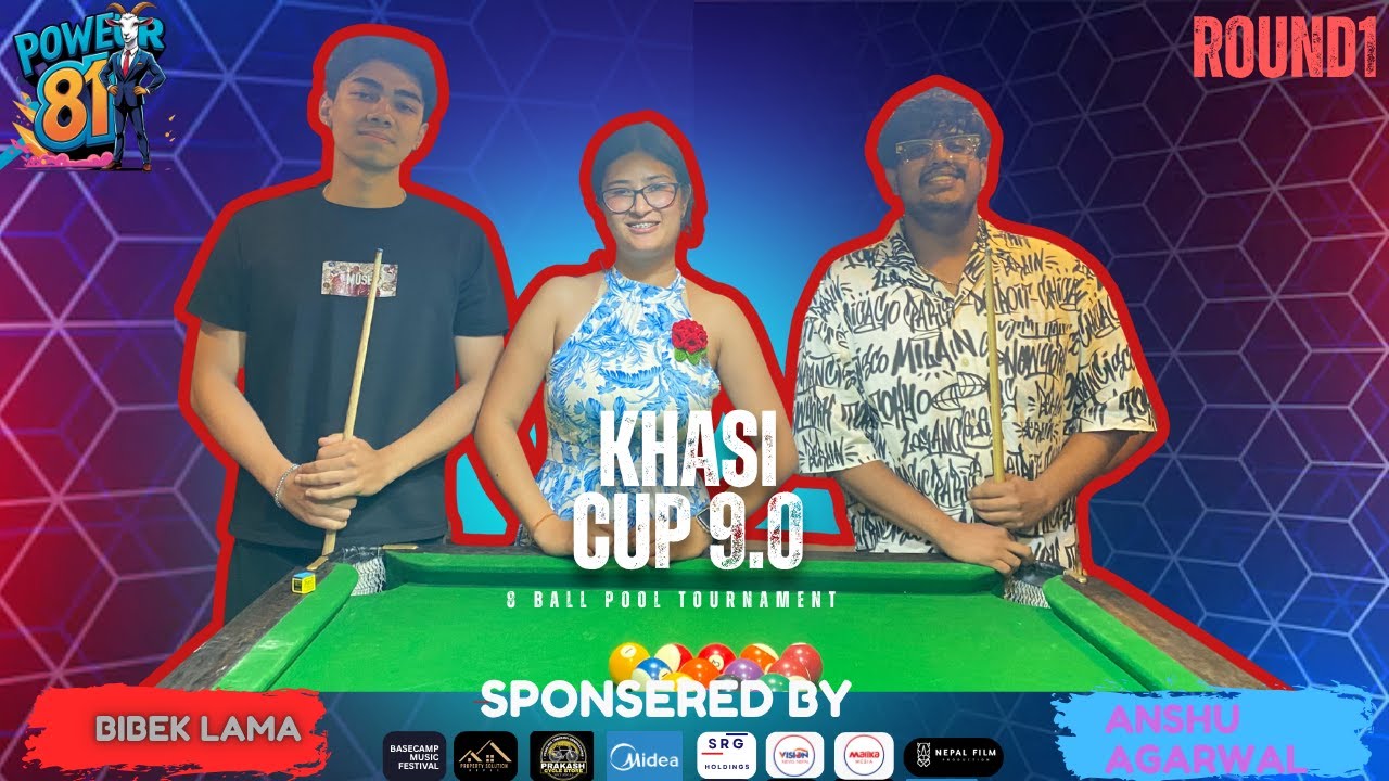 ROUND 1 MATCH (BIBEK LAMA VS ANSHU AGARWAL) Khasi Cup 9.0 - 8 Ball Pool ...