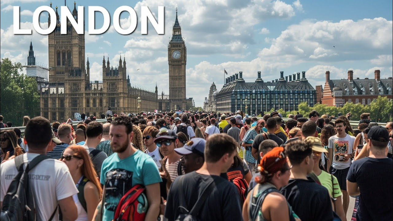 🇬🇧 LONDON WALK, BUSY STREETS OF CENTRAL LONDON DURING A MAGICAL SUNSET ...