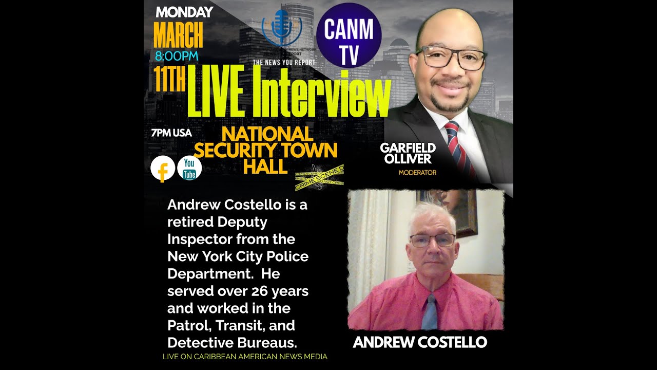 Tonight Guest Dr, Andrew Costello is a retired Deputy Inspector New ...