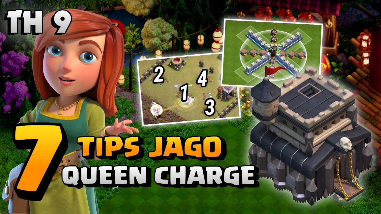 7 Tips Jago Queen Charge/Queen Walk untuk Pemula - Strategi TH 9 | COC ...
