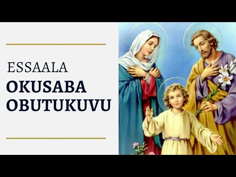 Essaala Ey'okusaba Obutukuvu/ St. Joseph Purity Prayer (Luganda & English)