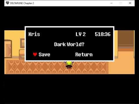 [DELTARUNE DEBUG] saving in kris room in chapter 2 - YouTube