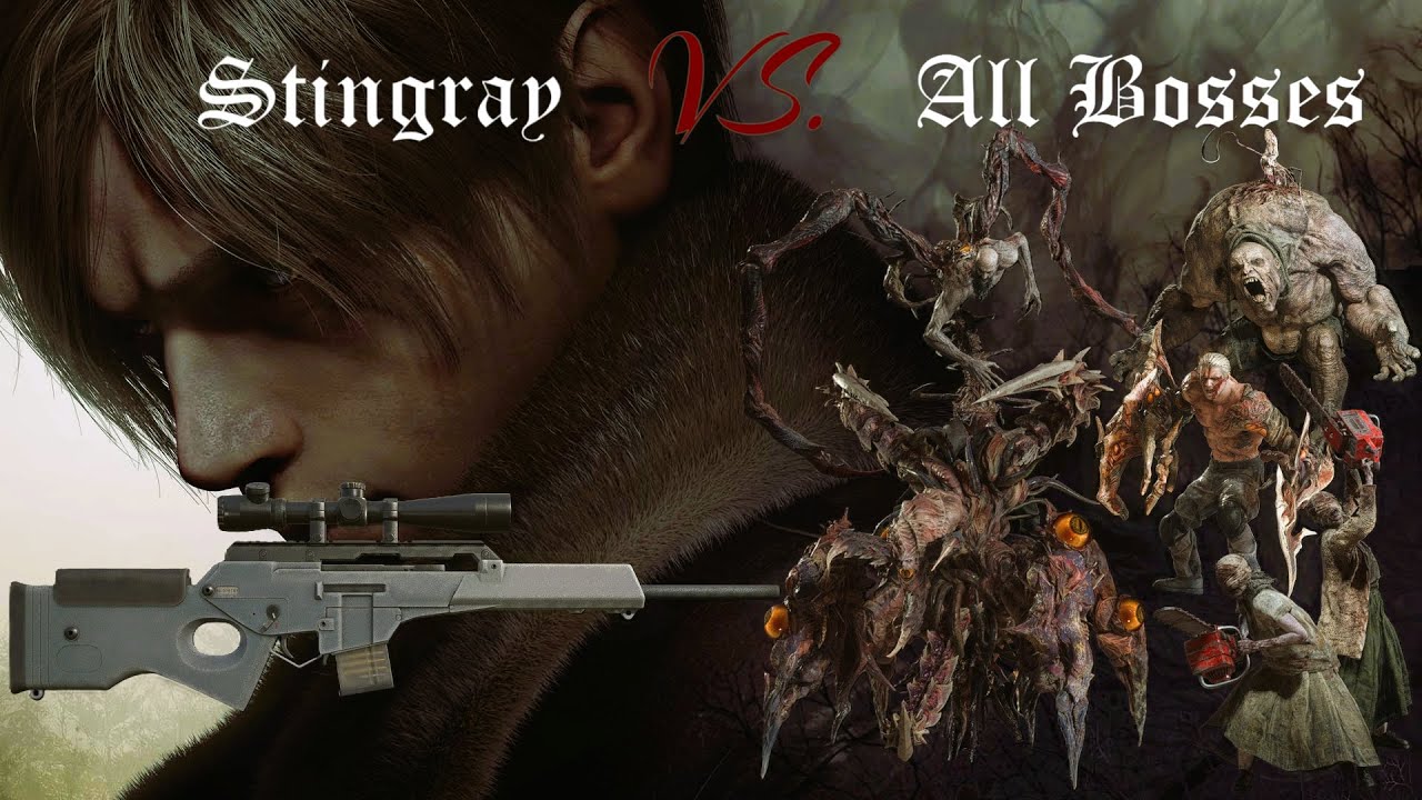 Resident Evil 4 Remake | MAXed Stingray VS. All Bosses (Professional ...