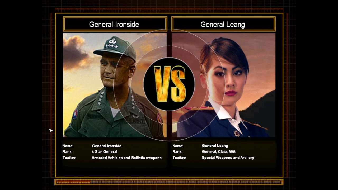 C&C generals Shockwave l General ironside VS General Leang l challenge ...