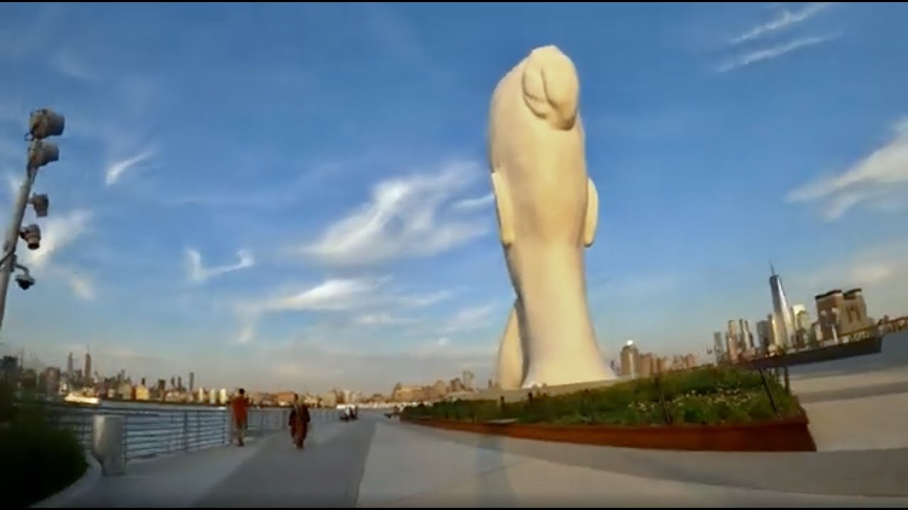 Cycling Newport, Jersey City Pier "Water's Soul" Sculpture to ...