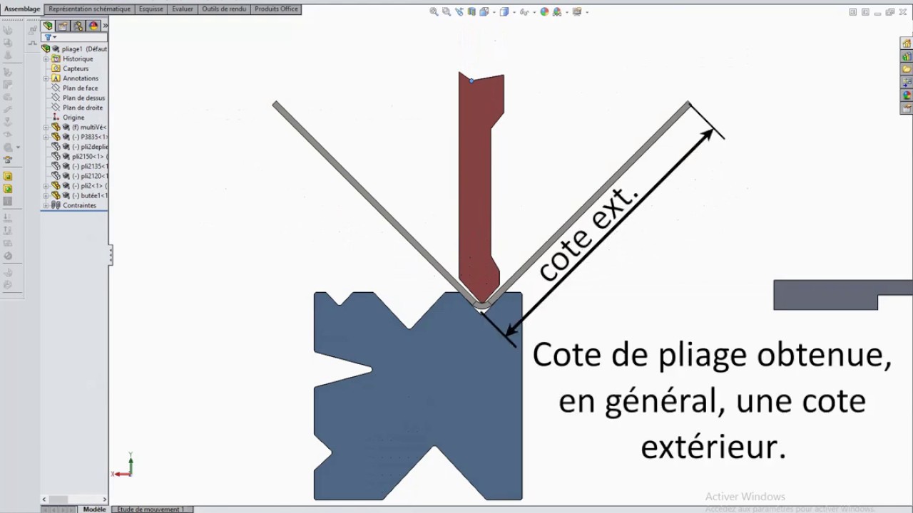 Le pliage de tôle 5 - Ordre de pliage et Cote machine (Cm) - YouTube