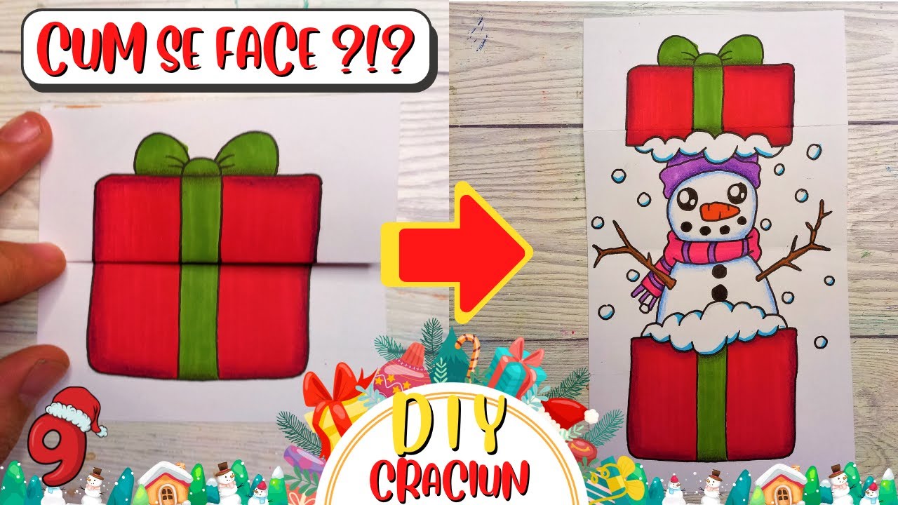 🎄🎅 Desene de IARNA si CRACIUN - Deseneaza OM de ZAPADA - DIY [ 9/9 ...