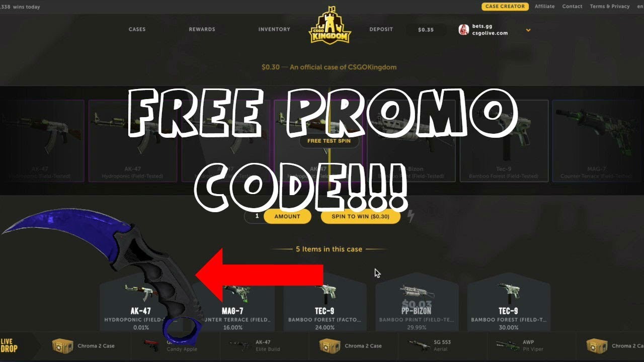 CSGO KINGDOM PROMO/AFFILIATE CODE (ENGLISH) - YouTube