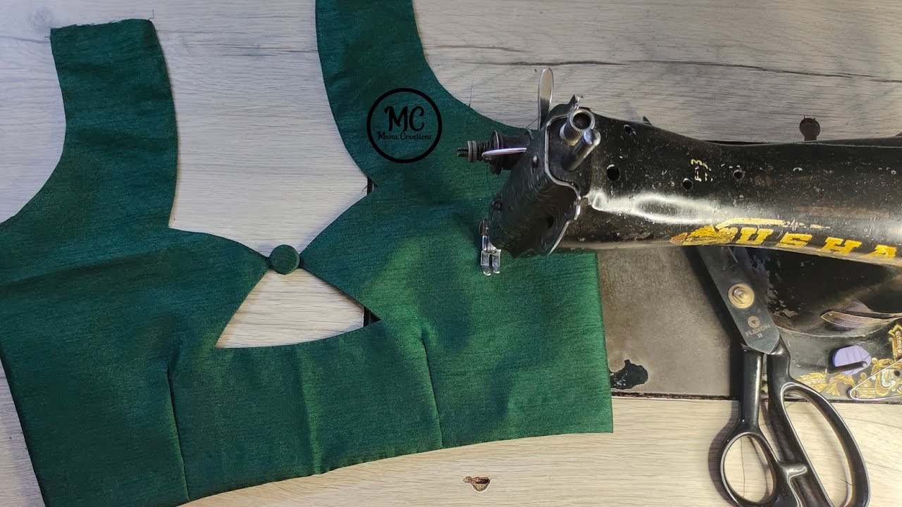 Latest blouse back neck design || triangle neck design blouse. - YouTube