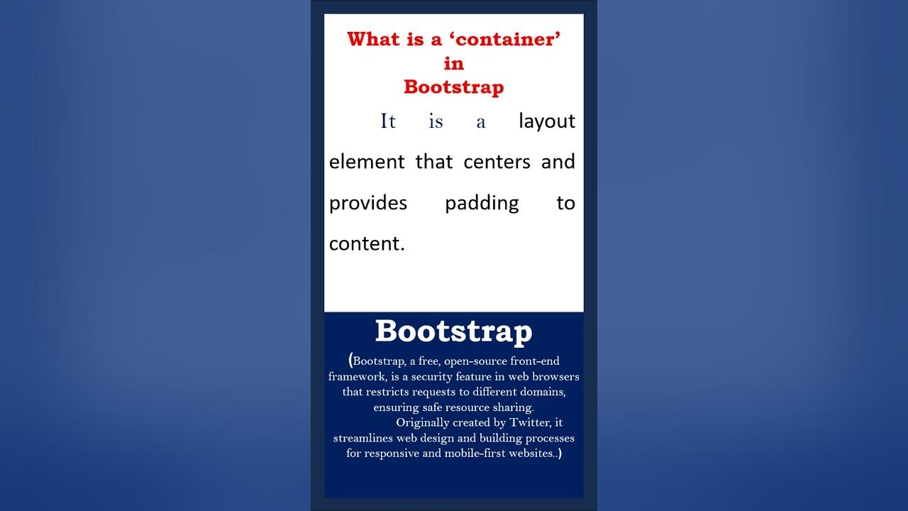 Mastering Bootstrap Containers: Responsive Web Design Simplified - YouTube