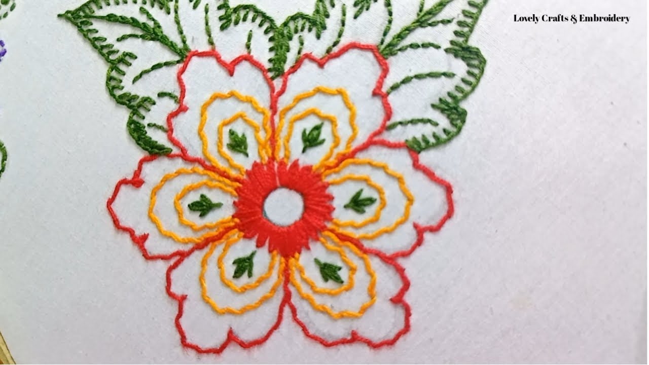 Hand Embroidery Stitch, Simple Flower Stitch All Over Design, Flower ...