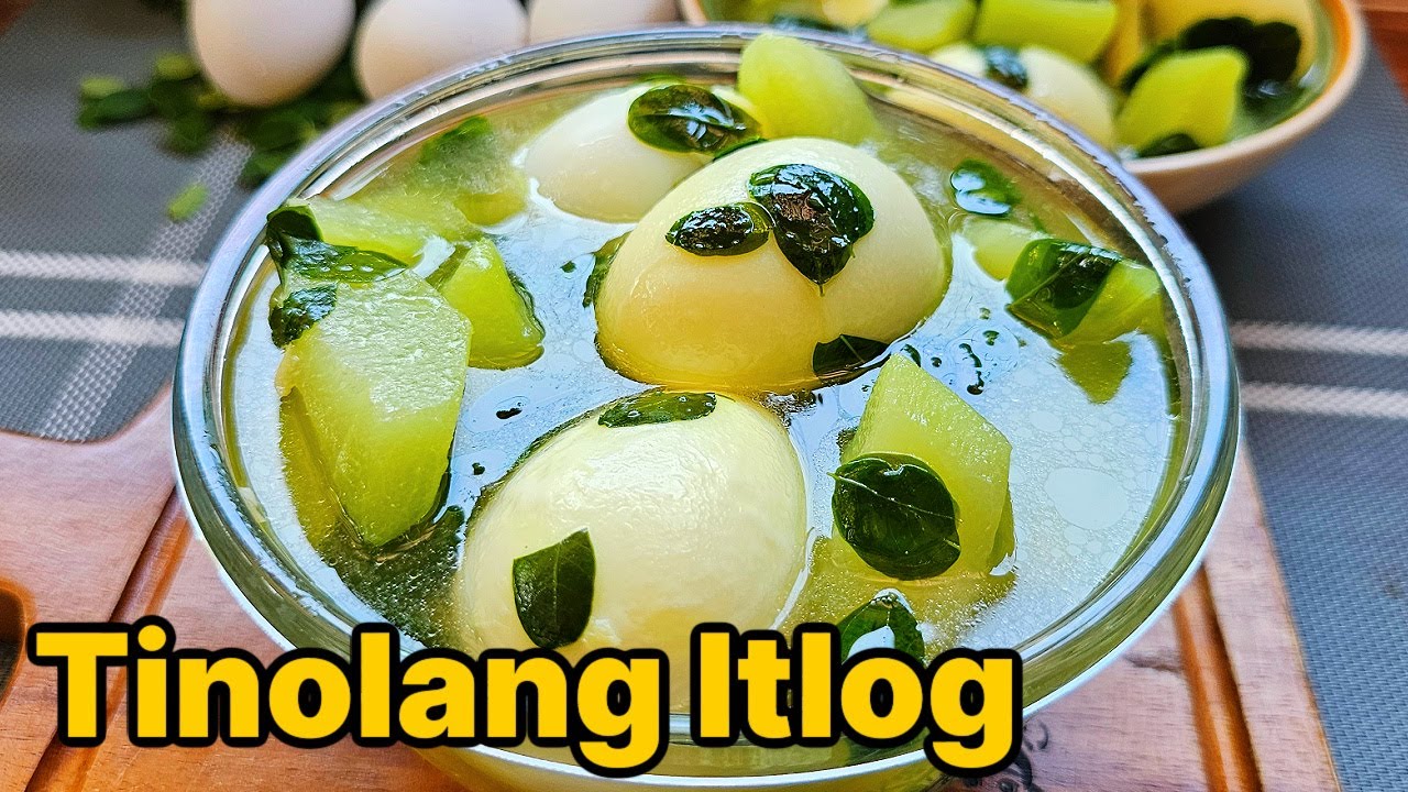 Tinolang Itlog Recipe – Filipino Egg Soup with Ginger and Greens - YouTube