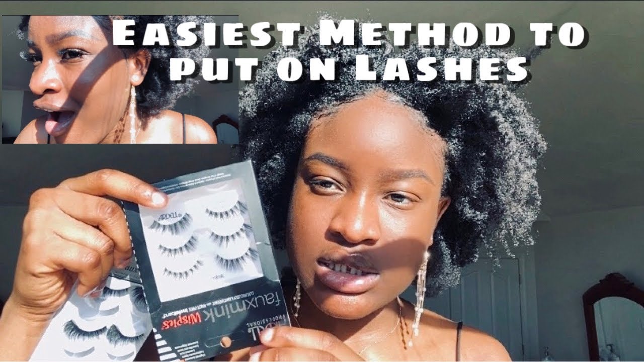 How to put on Lashes Easiest Method | Itsyemx - YouTube
