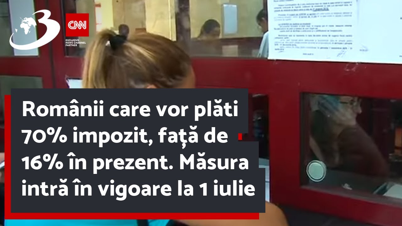 Românii care vor plăti 70% impozit, față de 16% în prezent. Măsura ...