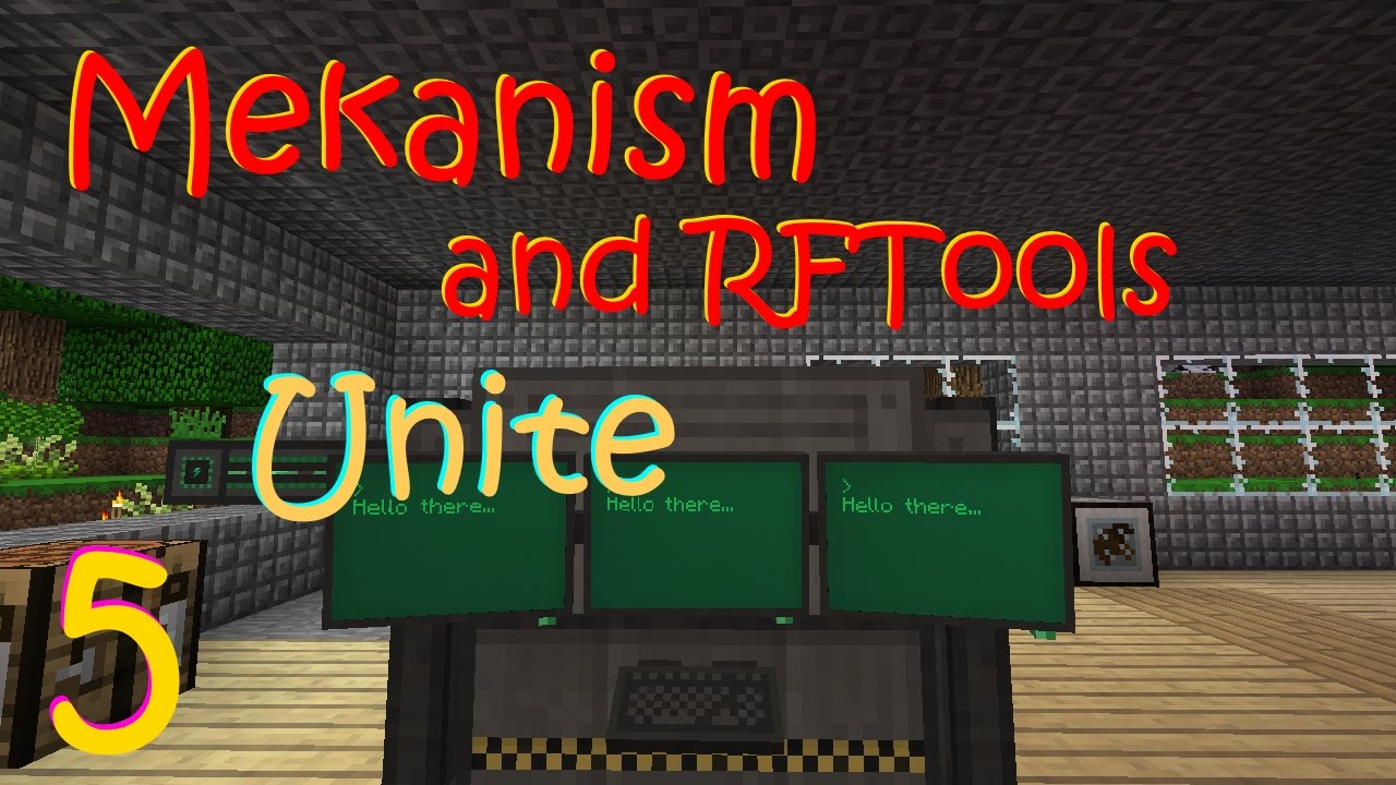 Minecraft 1.10.2 - Mekanism and RFTools Unite Part 5 - Digitally Mining ...