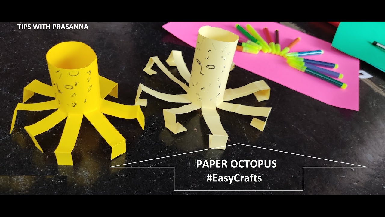 DIY Paper Octopus I How to make paper Octopus I Paper Craft I KidsToys ...
