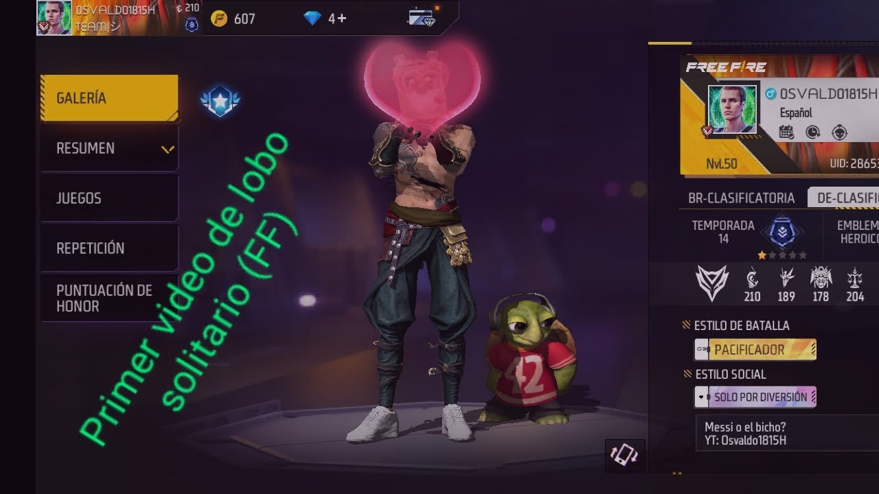 primer video de lobo solitario (Free fire) - YouTube