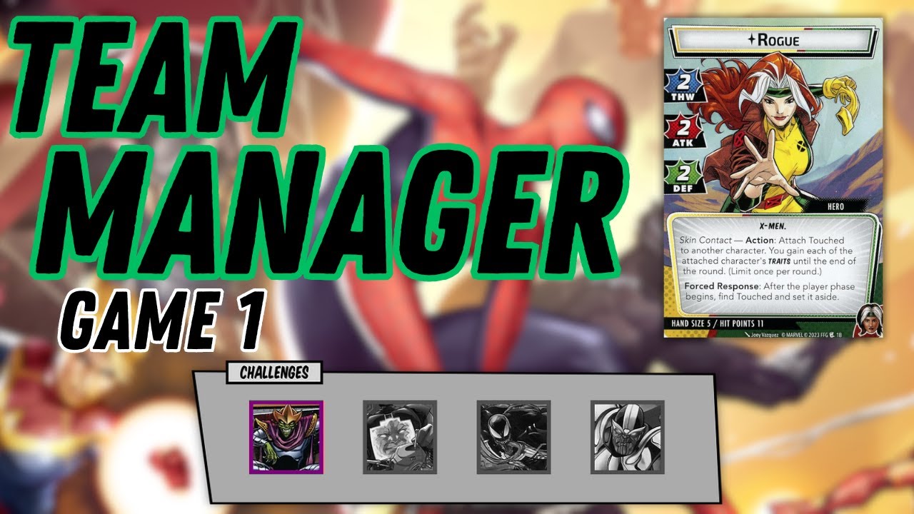 Marvel Champions Team Manager: True Solo Challenge Game 1 - Rogue vs ...