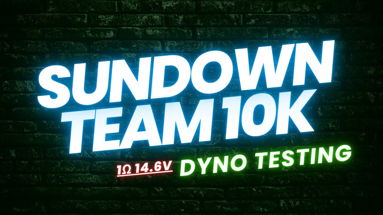 Sundown Team 10k Dyno - 1Ω - 14.6v - YouTube