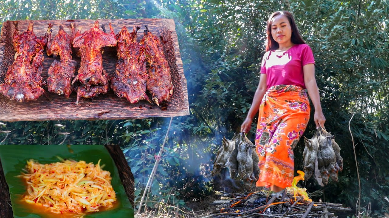 Favorite Grilled Rice-field Rat in village #rice field rat #Grill rat ...