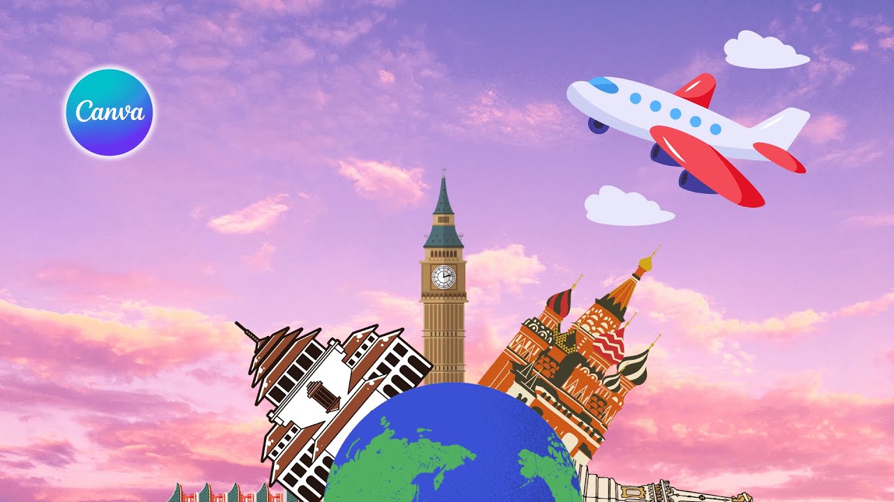 Travel Cartoon Animation video Using canva(step by step) | Create ...